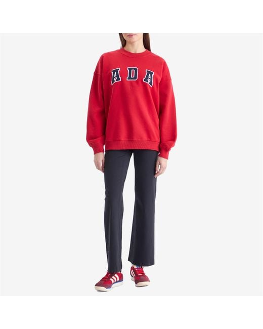 ADANOLA Ada Oversized Sweatshirt in Red | Lyst
