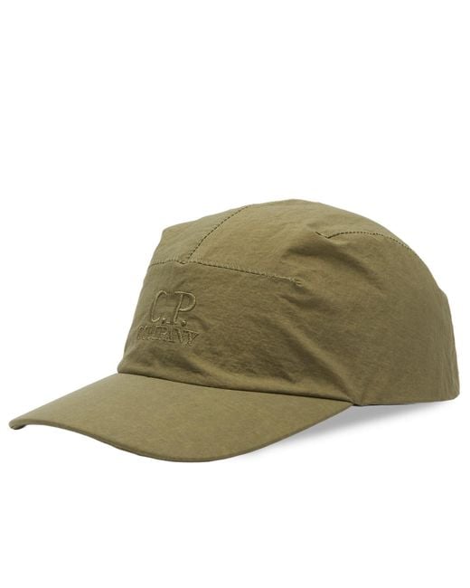 C.P. Company Paper Touch Baseball Cap in Green for Men | Lyst UK