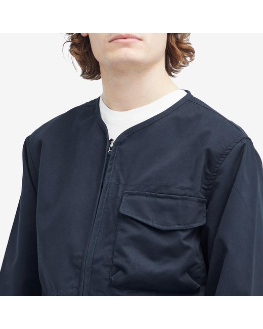 Universal Works Brushed Polytech Parachute Liner Jacket in Blue for Men ...