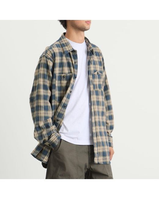 Engineered Garments Plaid Jacquard Work Shirt in Blue for Men | Lyst