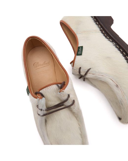 Paraboot Michael Cow Hair Leather Lace Up Derby Shoe in Brown | Lyst