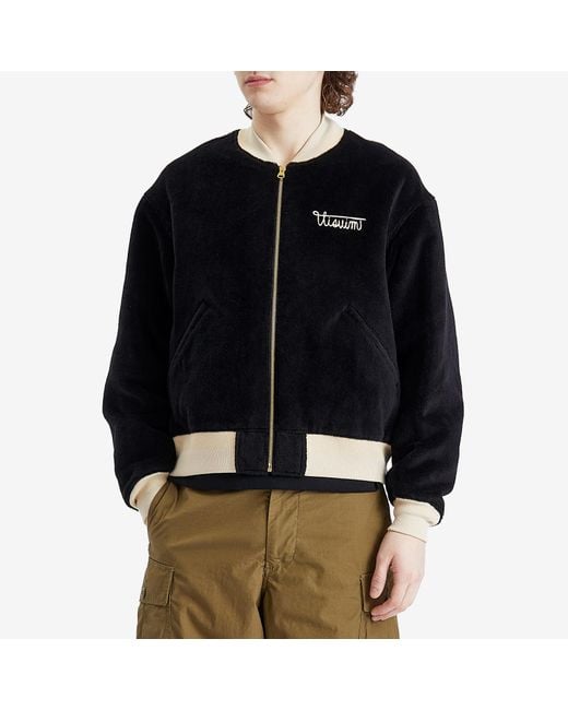 Visvim Otis Wool Military Boa Jacket in Black for Men | Lyst UK