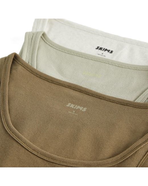 Skims Rib Tank 3-Pack in Natural for Men | Lyst