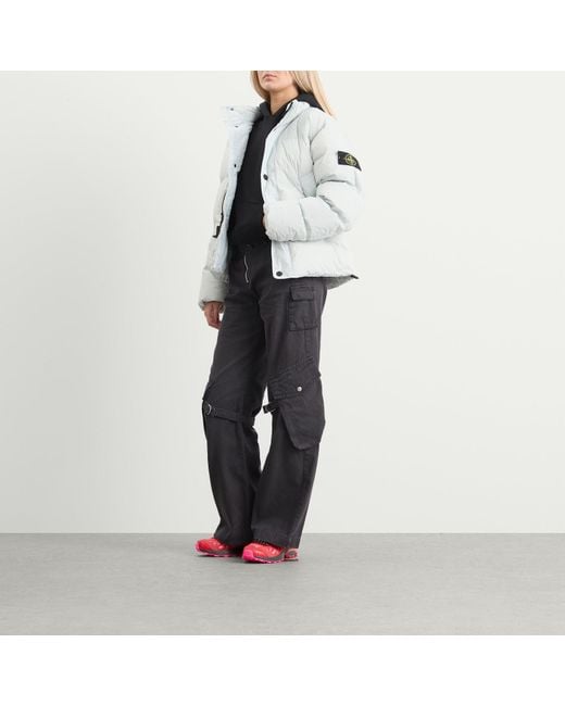 Stone Island Bomber Jacket in White | Lyst UK