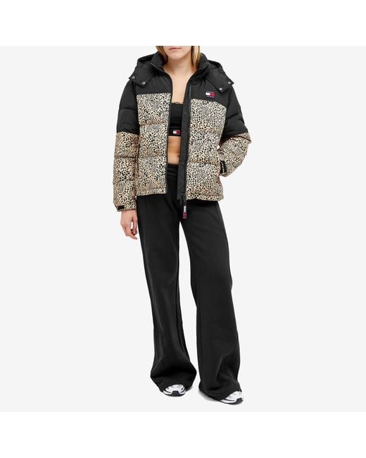 Tommy Hilfiger Leopard Alaska Puffer Coat | Lyst