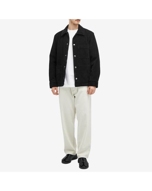 A.P.C. Emile Corduroy Chore Jacket in Black for Men | Lyst