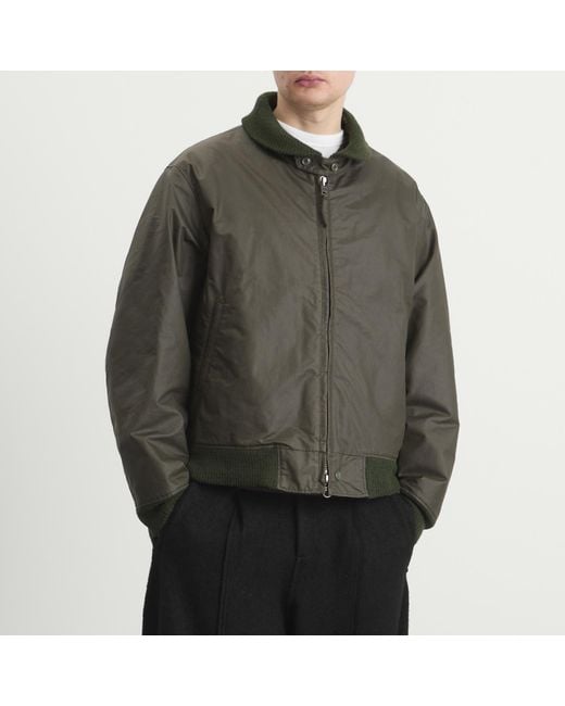 Engineered Garments Waxed Cotton Ll Jacket in Green for Men | Lyst UK
