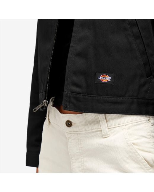 Dickies Unlined Cropped Eisenhower Jacket in Black | Lyst
