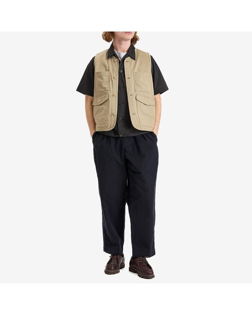 Universal Works Twill 4 Pocket Gilet in Natural for Men | Lyst