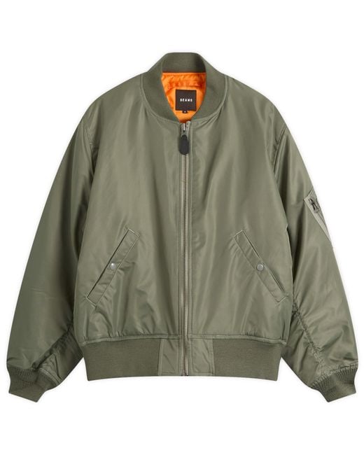 Beams Plus Ma1 Jacket in Green for Men | Lyst UK