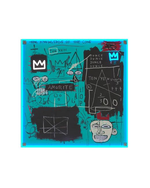 YELLOWPOP Equals Pi By Jean Michel Basquiat Led Neon Sign in Blue | Lyst
