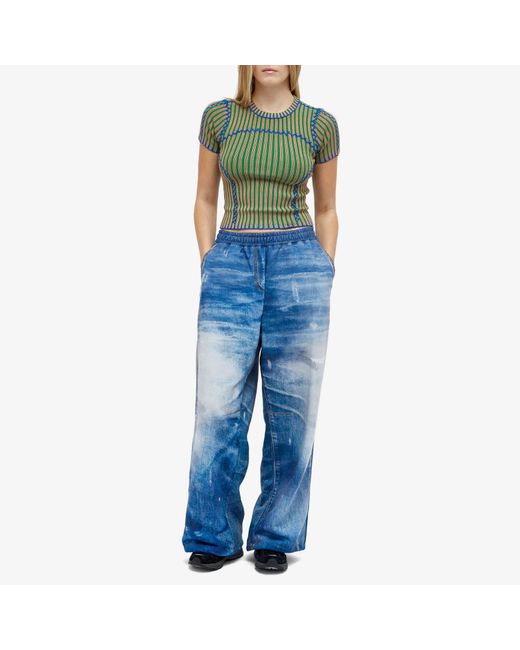 Brain Dead Mariel Sport Knit Top In Green Lyst
