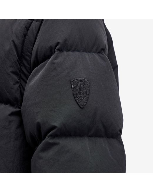 Burberry Check Hood Puffer Jacket in Blue for Men | Lyst