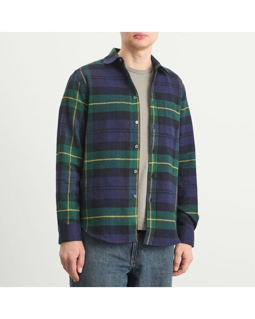 Portuguese Flannel Cabin Flannel Check Shirt in Green for Men | Lyst UK