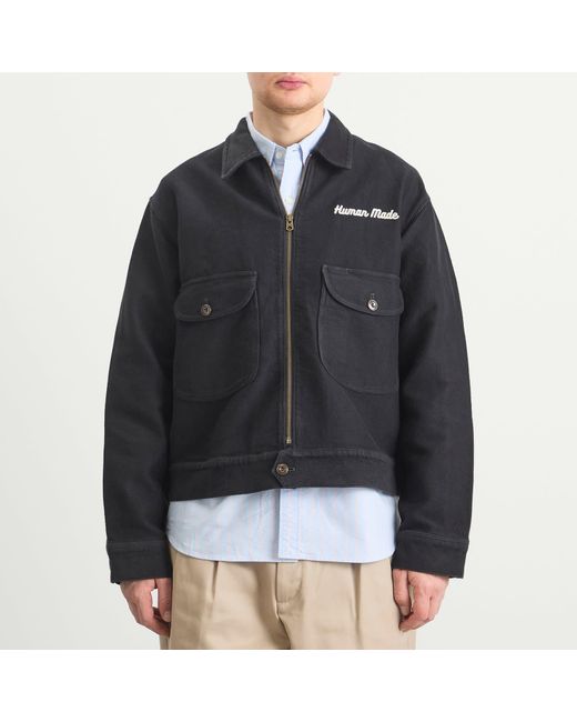 Human Made Zip Work Jacket in Black for Men | Lyst UK