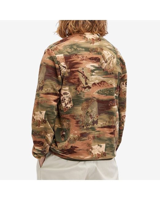 Polo Ralph Lauren Ski Camo Fleece Pullover Jacket in Brown for Men | Lyst