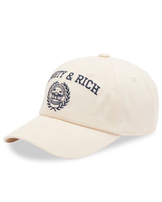 Sporty & Rich Varsity Crest Embroidered Cap in White | Lyst