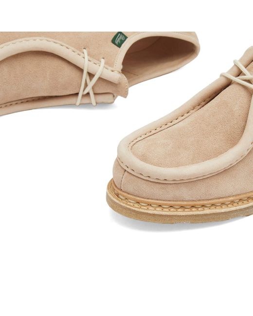 Paraboot Michael Suede Leather Lace Up Derby Shoe in Natural | Lyst