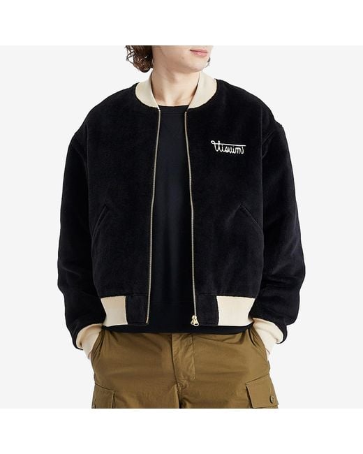 Visvim Otis Wool Military Boa Jacket in Black for Men | Lyst UK
