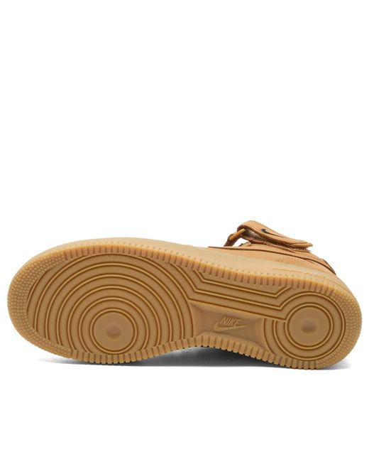 Nike Air Force 1 Mid Sneaker 'Wheat' Sneaker in Brown | Lyst UK