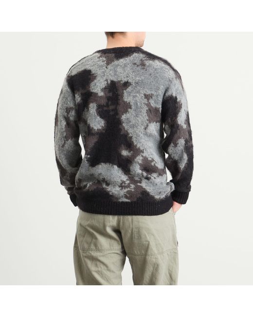 Manastash Blurry Jaquard Cardigan in Grey for Men | Lyst UK