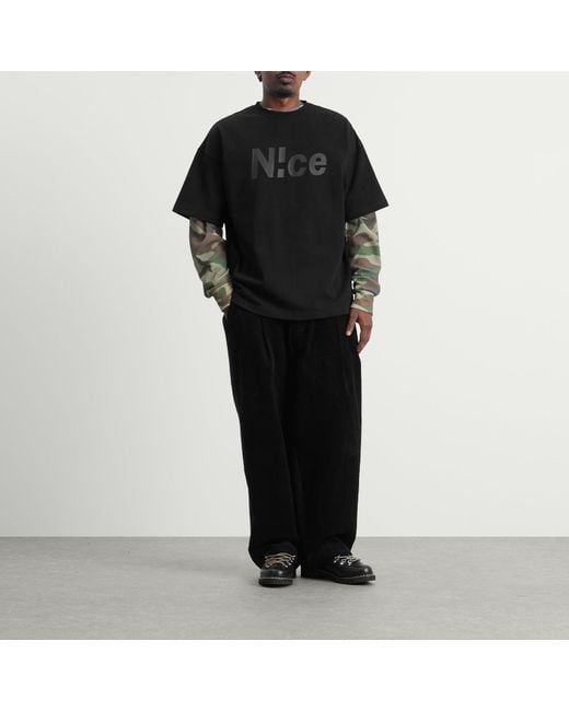 N!CE Logo T-Shirt in Black for Men | Lyst UK