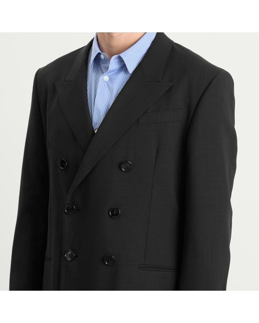 Ami Paris Light Wool Twill 6 Button Jacket in Black for Men | Lyst UK