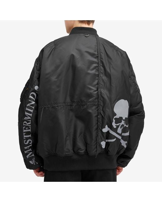MASTERMIND WORLD X Alpha Industries Ma-1 Jacket in Black for Men | Lyst