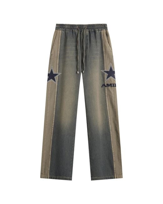 Amiri Sport Denim Track Pants in Grey for Men | Lyst UK