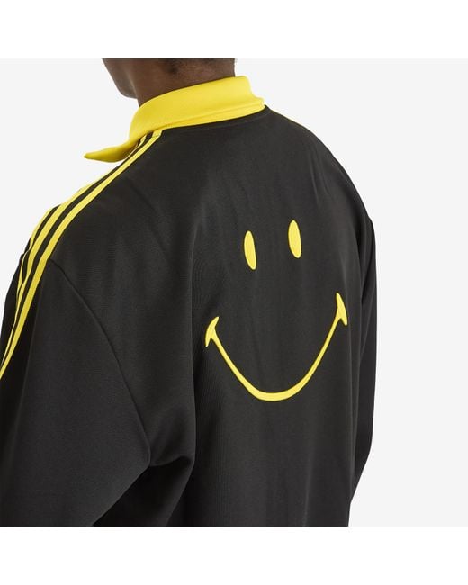 adidas Smiley Track Top in Black | Lyst