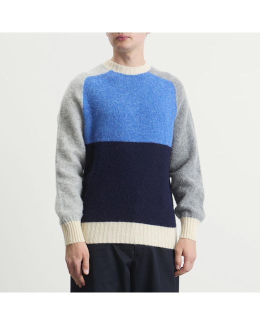 Howlin' Howlin' Firecracker Colour Block Jumper in Blue for Men | Lyst UK