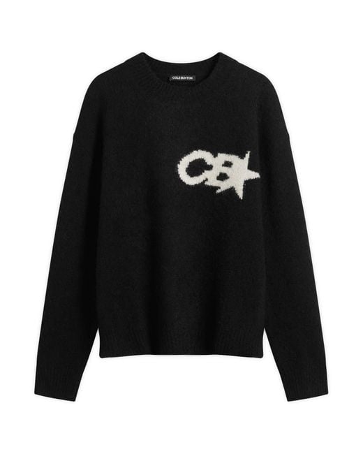 Cole Buxton Cb Star Knit Sweater in Black for Men | Lyst UK