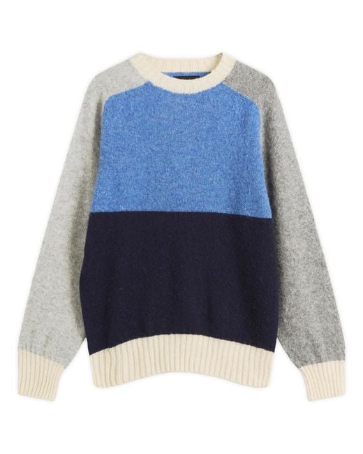 Howlin' Howlin' Firecracker Colour Block Jumper in Blue for Men | Lyst UK