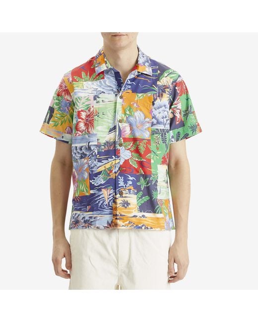 Polo Ralph Lauren Patchwork Beach Vacation Shirt in Blue for Men | Lyst