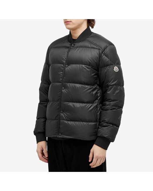 Moncler Bazena Micro Rip Stop Bomber Jacket in Black for Men | Lyst