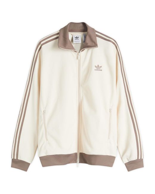 adidas Classic Track Top in Natural | Lyst
