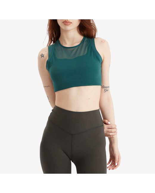 The North Face Refina Double Layered Bra Top in Green | Lyst