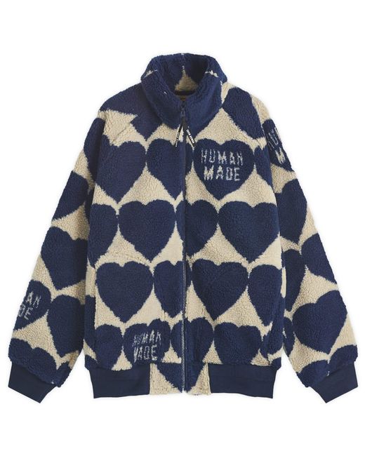 Human Made Heart Fleece Jacket in Blue for Men | Lyst UK