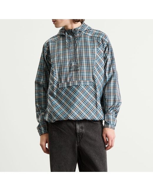 Umbro Checked Cagoule in Blue for Men | Lyst UK