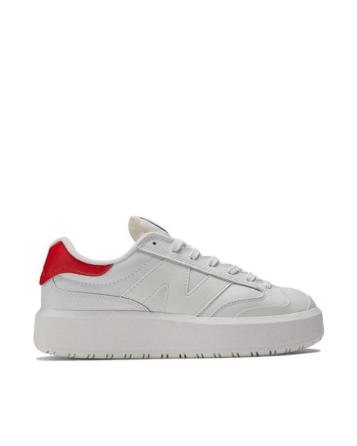 New Balance Ct302lh White Red Platform Sneakers in Gray | Lyst