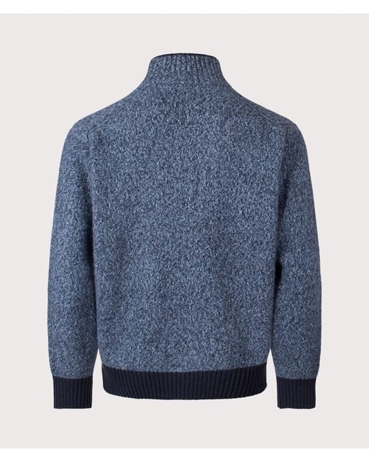 BOSS Oversized Kobear Quarter Zip Jumper in Blue for Men | Lyst UK