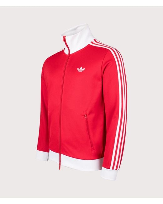 adidas Originals Classic Track Top in Red for Men | Lyst UK