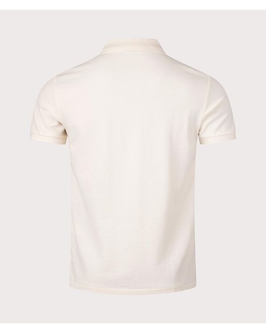 Polo Ralph Lauren Custom Slim Fit Mesh Polo Shirt in Natural for Men | Lyst UK