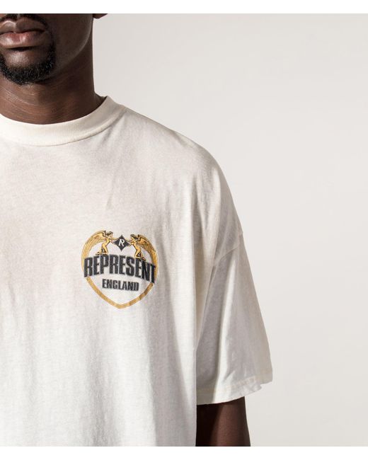 Represent Angel Border T-Shirt in White for Men | Lyst UK