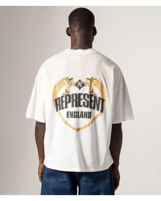 Represent Angel Border T-Shirt in White for Men | Lyst UK