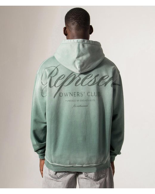 Represent Owners Club Script Hoodie in Green for Men | Lyst UK