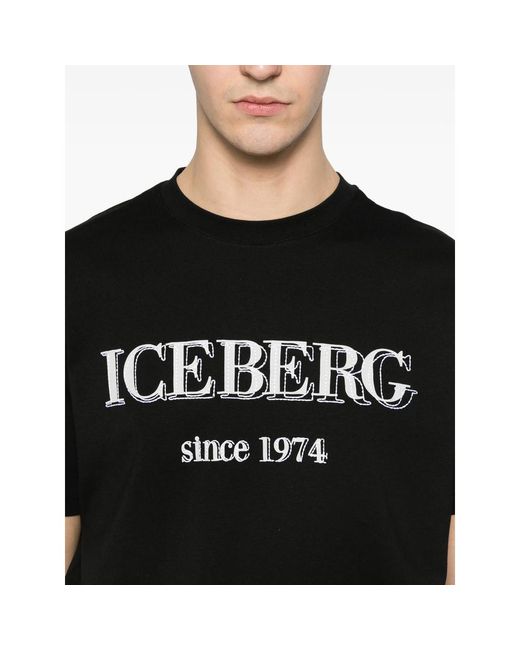 Iceberg T-Shirts And Vests in Black for Men | Lyst UK