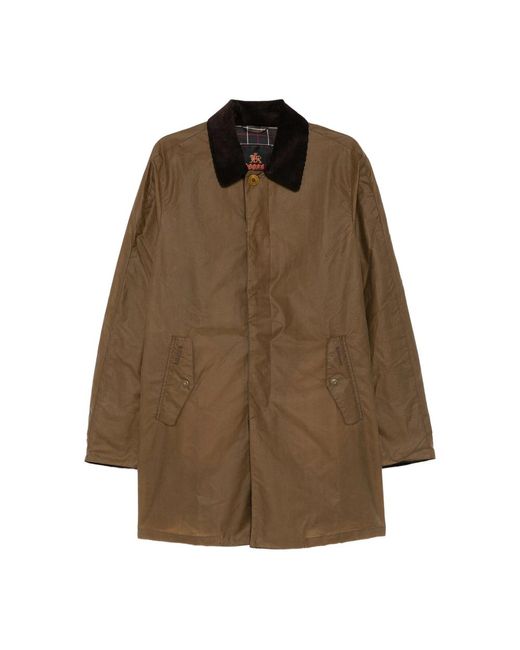 Barbour x Baracuta X Baracuta Corduroy-Collar Coat in Brown for Men | Lyst