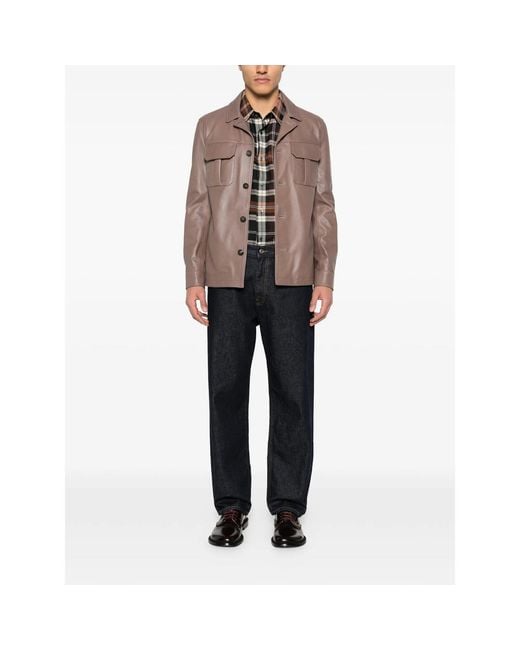 Tagliatore Landon Patch-Pocket Jacket in Brown for Men | Lyst UK