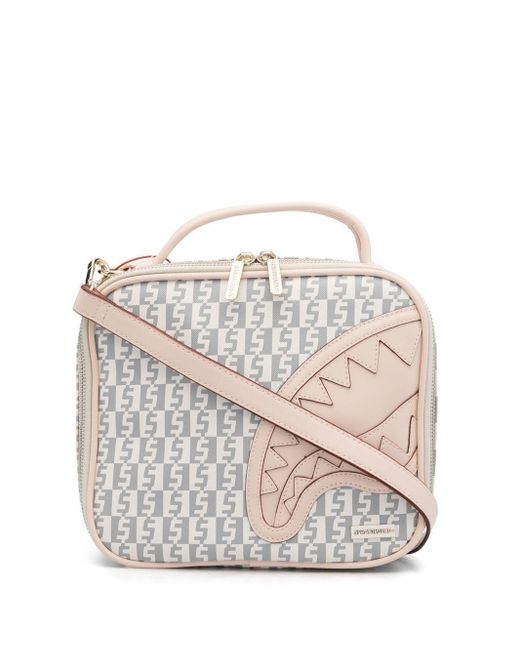 Sprayground Rose Money Checked Messenger Bag in White for Men | Lyst